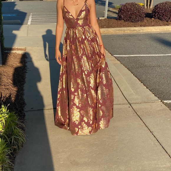 Dresses | Red And Gold Prom Dress | Poshmark